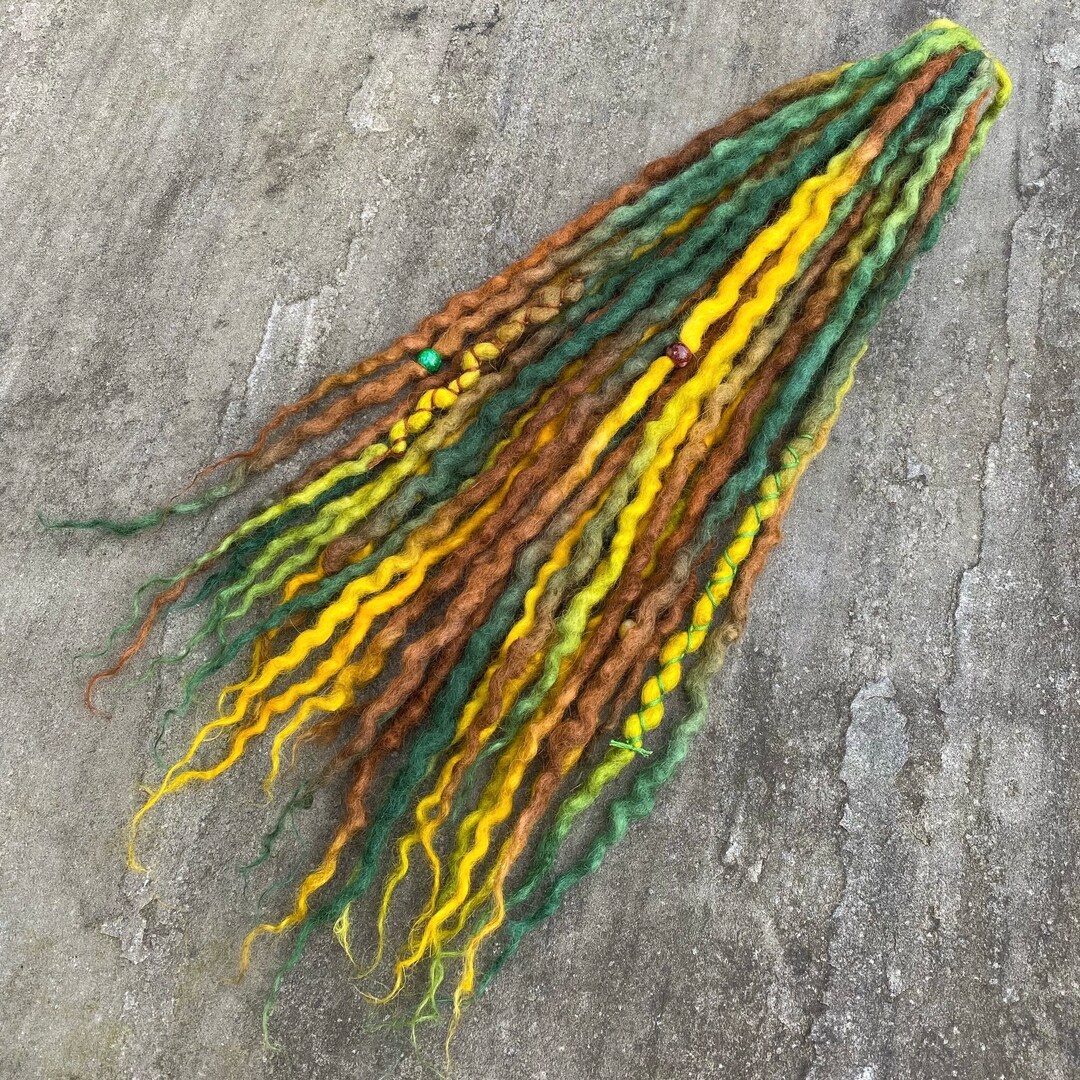 Dreadlocks - Single Ended Autumn Tones Custom Wool Hair Accessories - Etsy