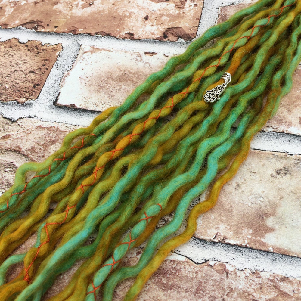 Custom Single Ended Jade & Burnt Orange Wool Dreadlocks - Etsy