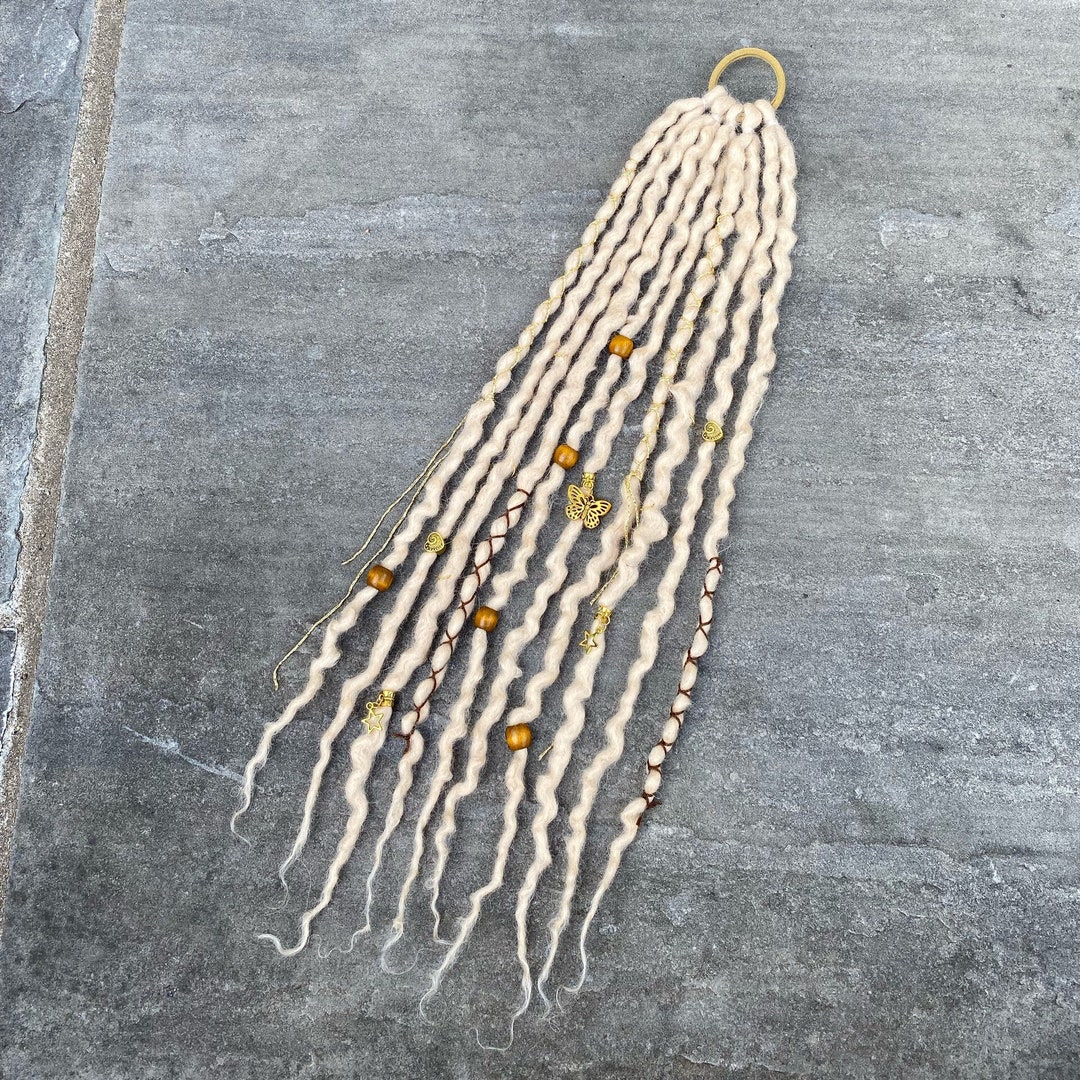 CUSTOM - Gold & Blonde Dreadlock Ponytail - Choose Your Length - Hair ...