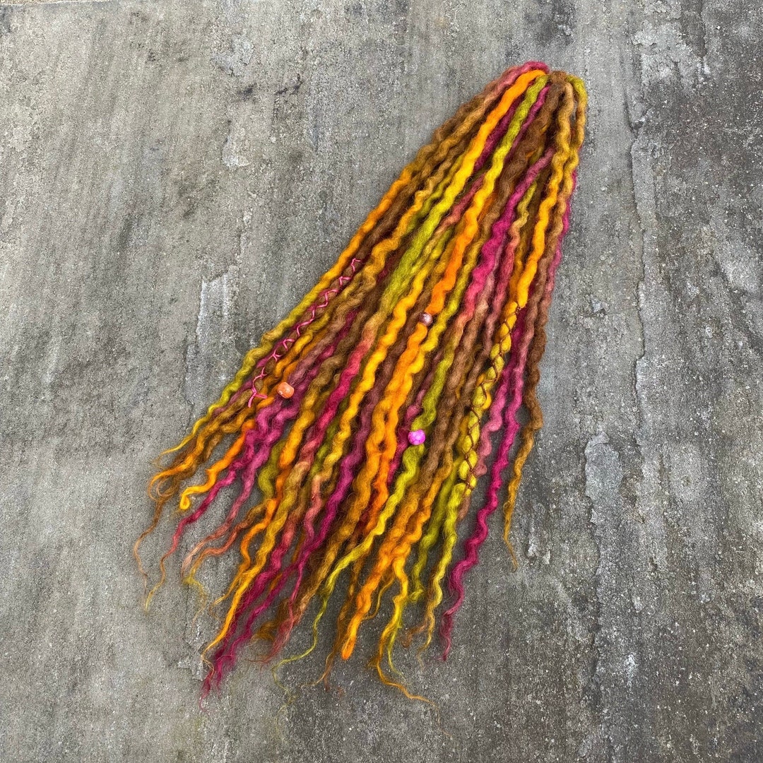 Custom Dreadlocks - Rich Autumn Double Ended Wool Dreadlocks, Full Head ...