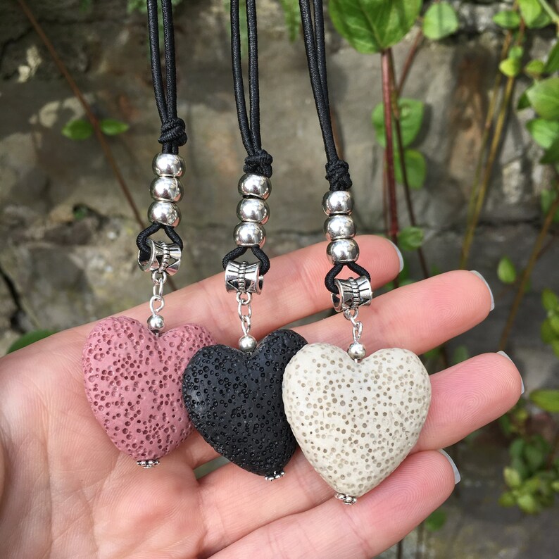 Heart Lava Stone Essential Oil Car Diffuser Lava Rock - Etsy UK