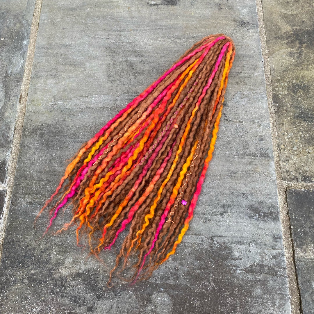 28 Double Ended Wool Dreadlocks, 23-24 Inches, Autumn Princess - Etsy