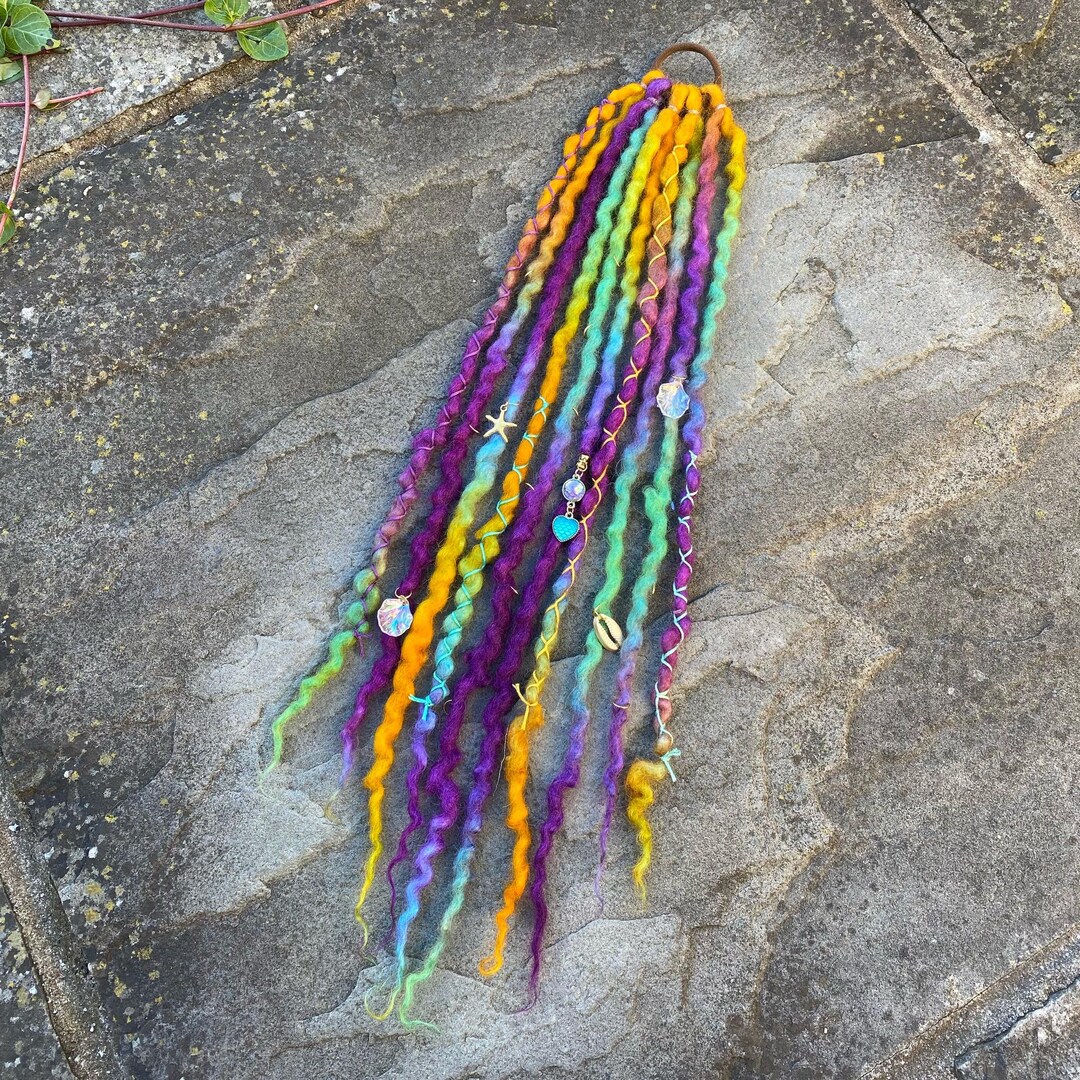 Cosmic Mermaid Dreadlock Ponytail - 19 Inches - Hair Fall - Festival ...