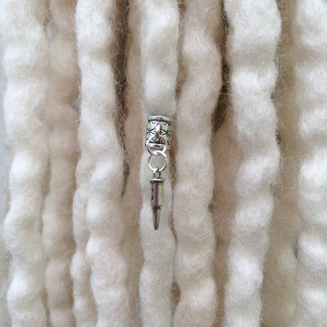 Mini Bullet Dread Bead, Tibetan Dreadlock Charm, Dread Jewellery ...