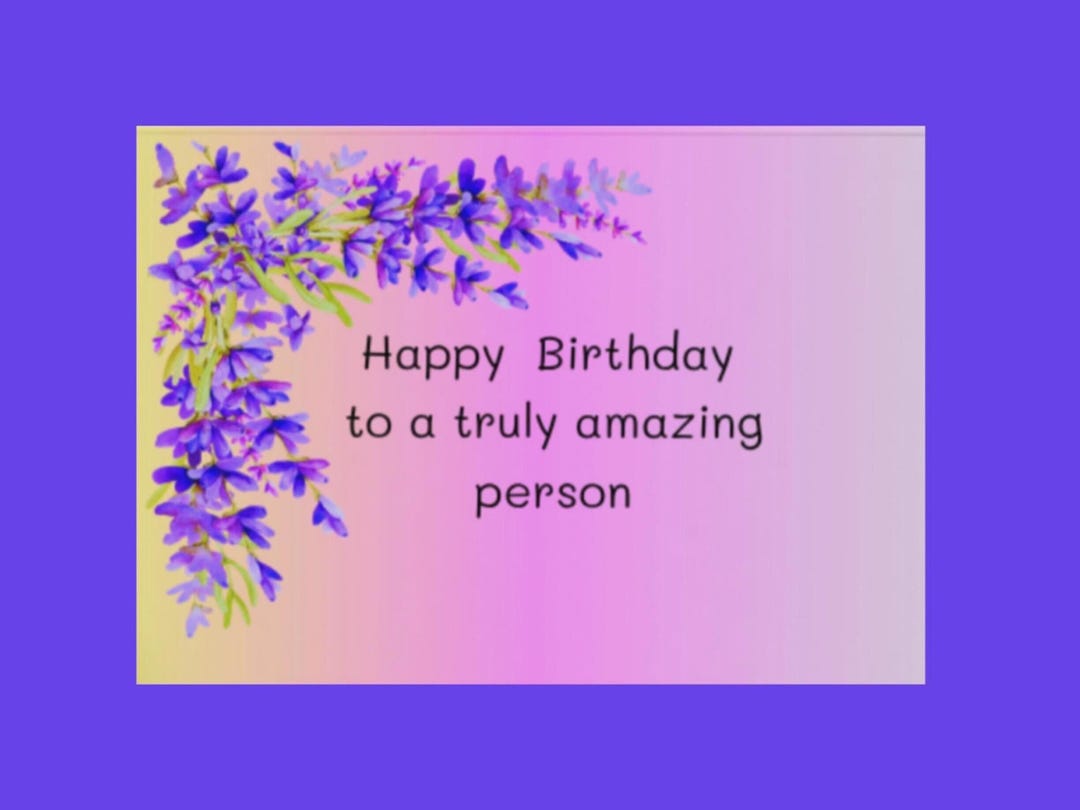 Floral Birthday Card, Amazing Person Card (4.5x6.25) - Etsy