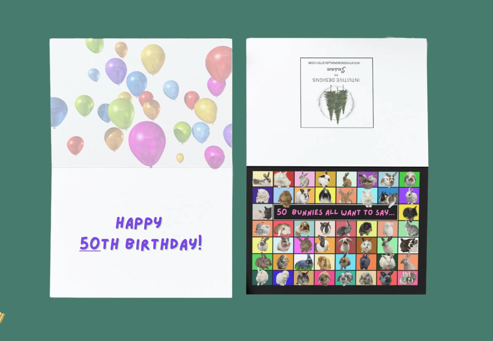 50 Bunnies Wishing You a Happy Birthday - Etsy