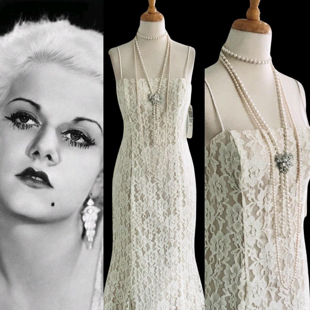 Dress Vintage Ball Gown Prom Dress Gatsby Dress Lace Wedding Dress ...