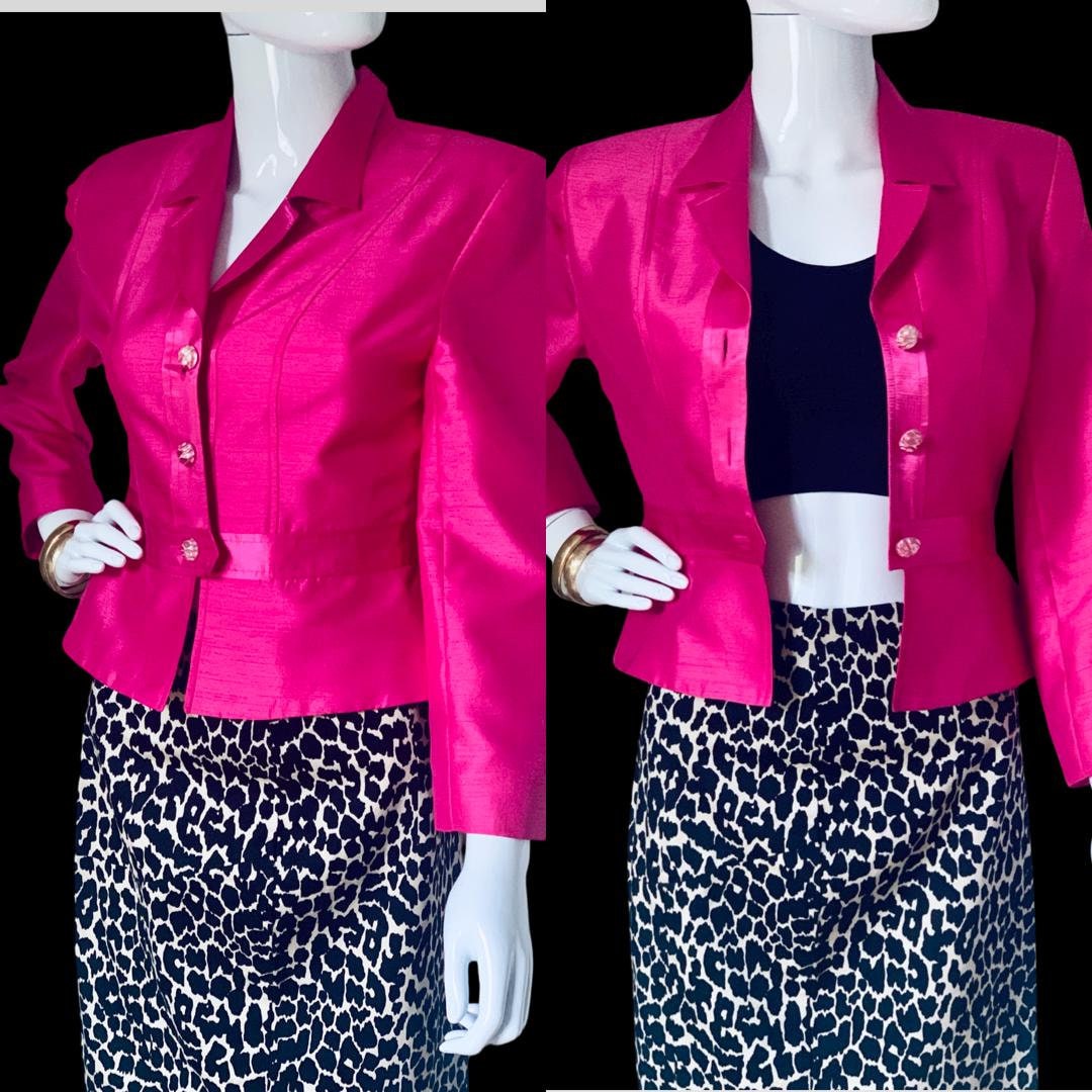 1990s Blazer 90s Blazer Cache Clothing Vintage Jacket 1990s Hot Pink ...