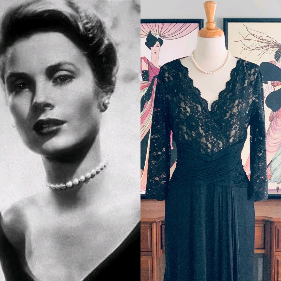 Vintage Evening Gown Old Hollywood Dress Downton Abbey Evening Dress ...