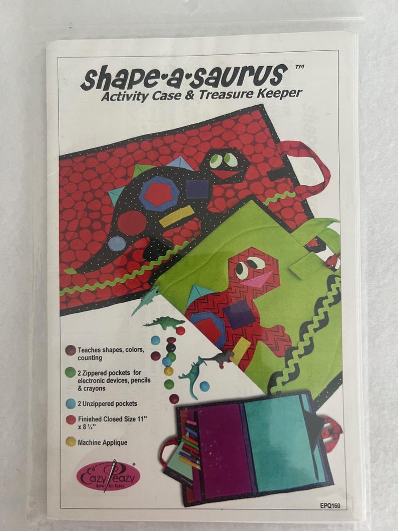 Shape a Saurus Activity Case - Etsy
