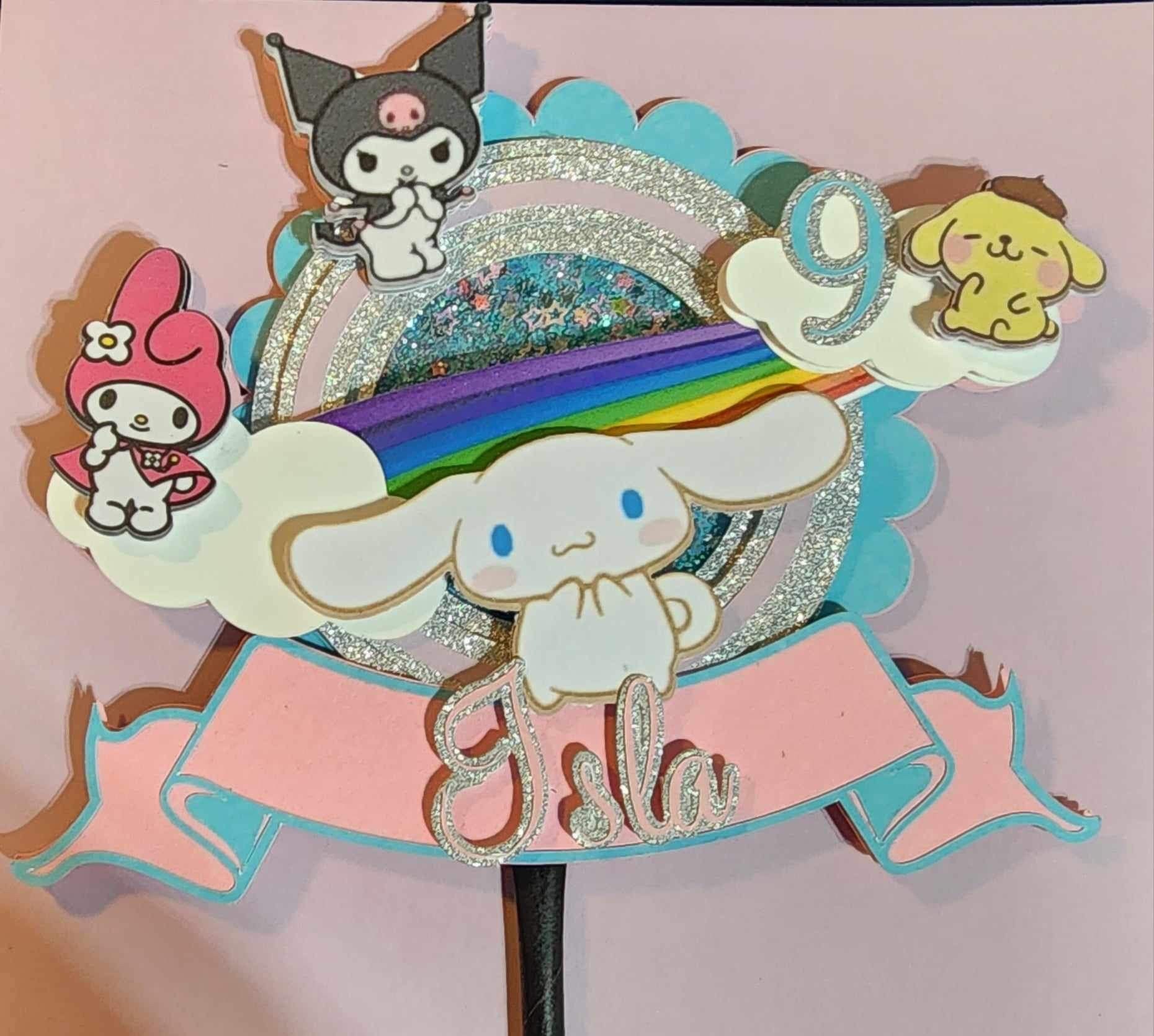 Cinnamoroll Character Cake Topper, Birthday Cake, Party, Happy Birthday ...