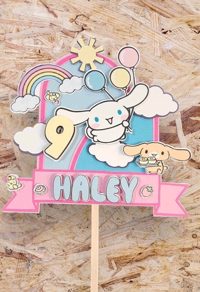 Cinnamoroll Character Cake Topper, Birthday Cake, Party, Happy Birthday ...