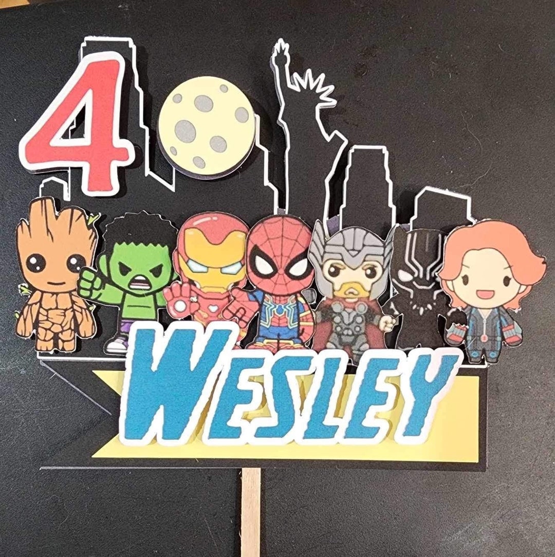 Custom Character Cake Topper, Birthday Cake, Party, Happy Birthday ...