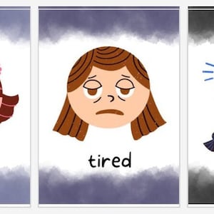Emotions Flash Cards, Printable, Learning - Etsy Canada