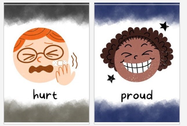 Emotions Flash Cards Printable Learning - Etsy