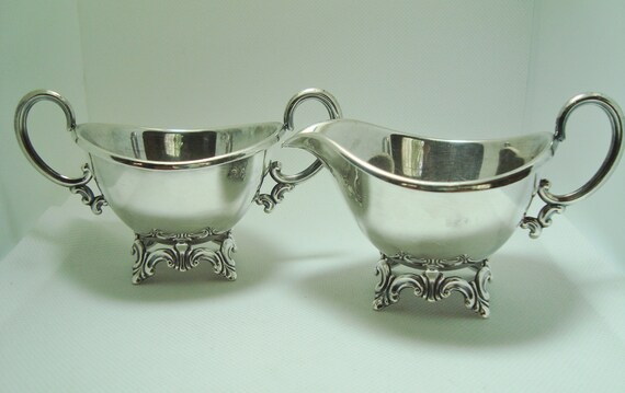 Vintage Norway EPNS Sugar and Creamer Set Free Shipping | Etsy