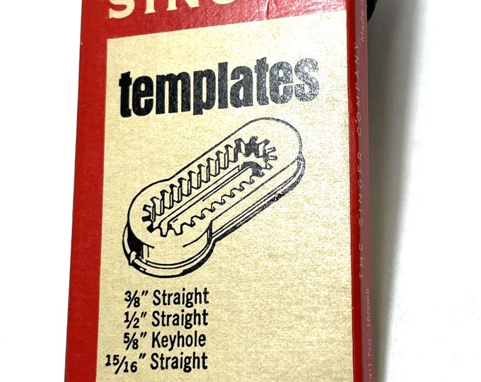 Vintage Singer Sewing Machine Buttonholer Templates, Free Shipping, DR1 ...