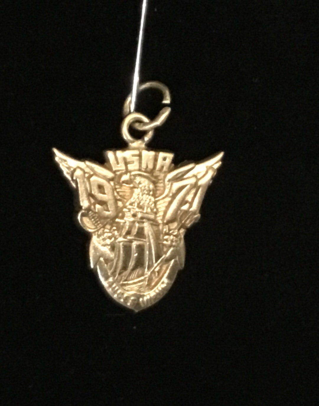 14 K Gold USNA Class of 1971 Military Academy 14K Gold Charm Pendant ...