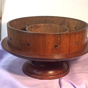 Antique Victorian Treen Sewing Spool Holder, Wood Sewing Stand Pat'd ...