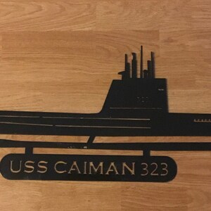 Vintage Rare USS Caiman Navy Submarine Wall Plaque , Navy Submarine Cut ...