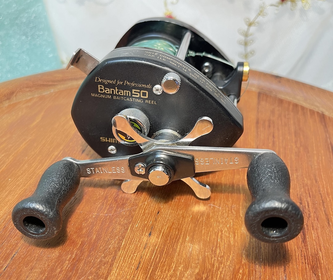 Vintage Shimano Bantam Baitcasting Reel, Bantam 50 Magnum Baitcasting ...