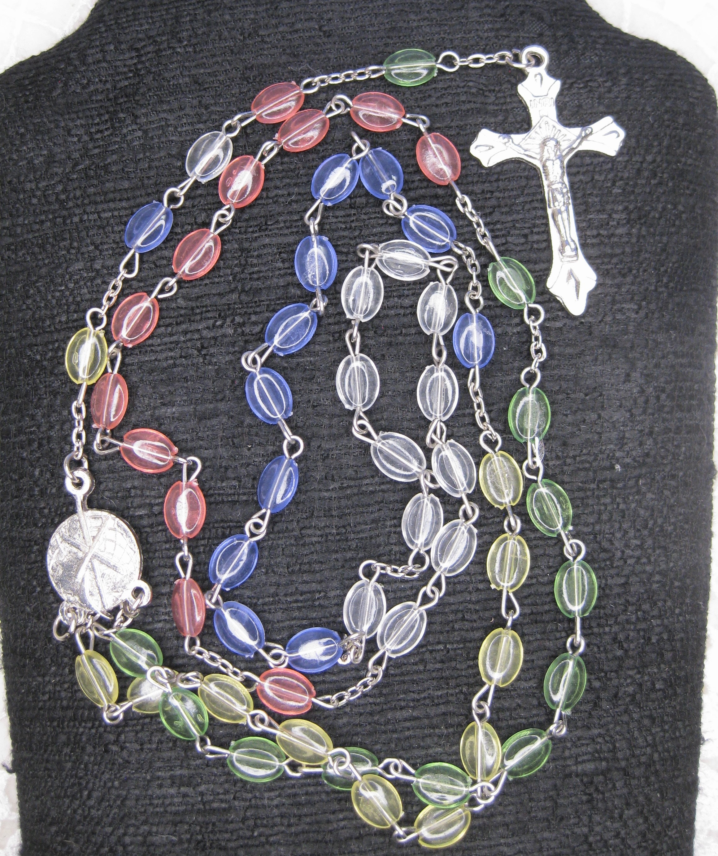 Vintage Rainbow Multi Colored Rosary Pastel Colors Rosary - Etsy