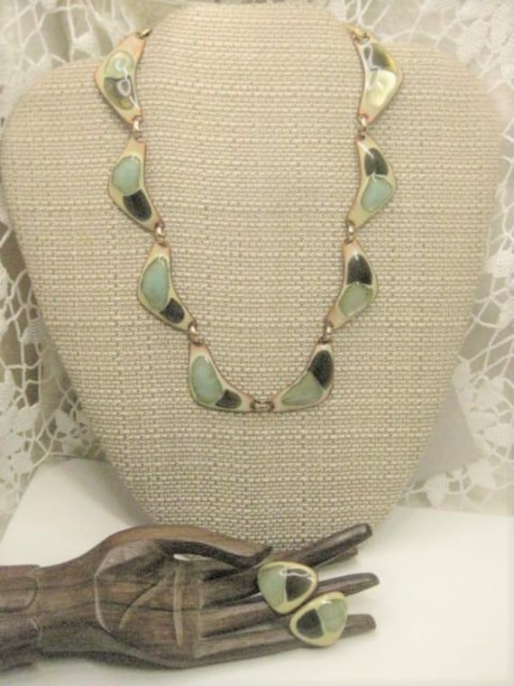 Kaye Denning Modernist Blue Enamel Vintage Bracelet - Gem