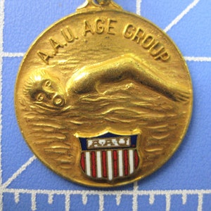 Vintage AAU Swim Age Group 1960s Swimming Medals, 200 MR 1967 AAU Swim ...