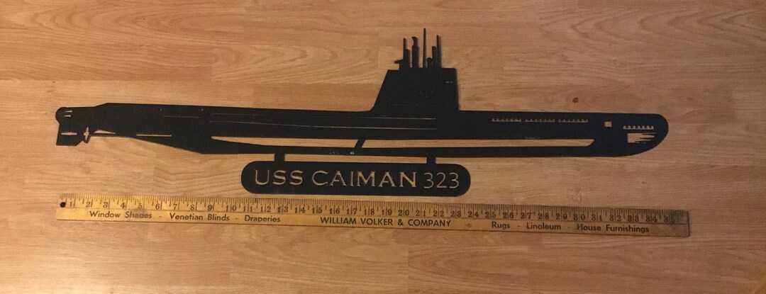 Vintage Rare USS Caiman Navy Submarine Wall Plaque , Navy Submarine Cut ...