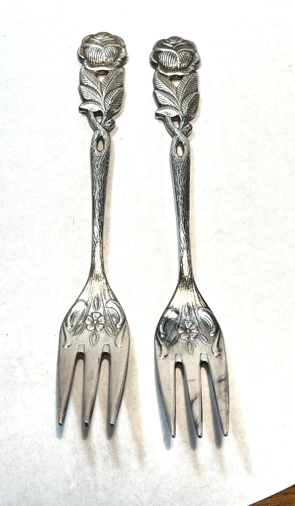 Vintage B&A 90 Dessert Forks, Rose Design Forks, DR2 - Etsy