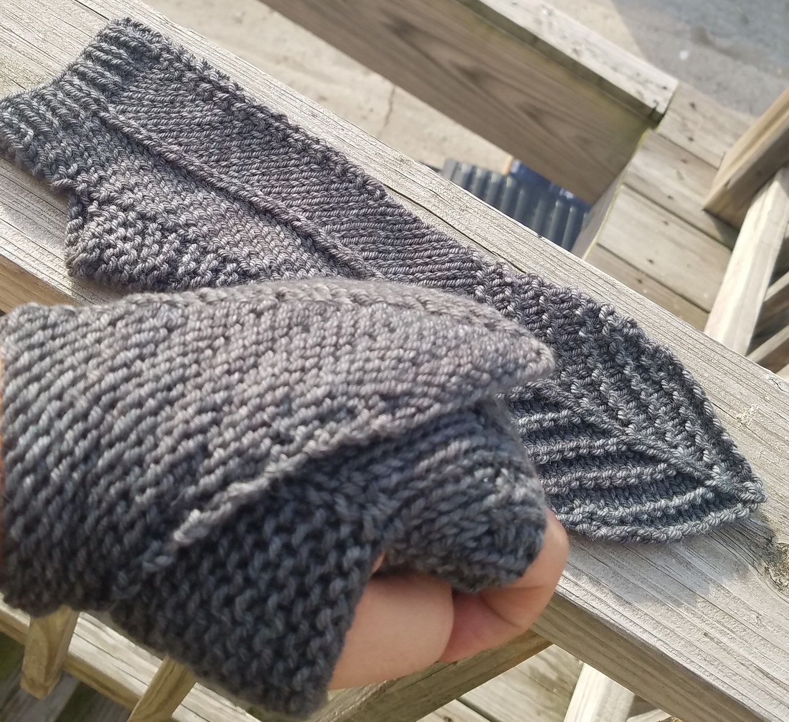 Demi Gaunt Fingerless Gloves Knitting Pattern | Etsy