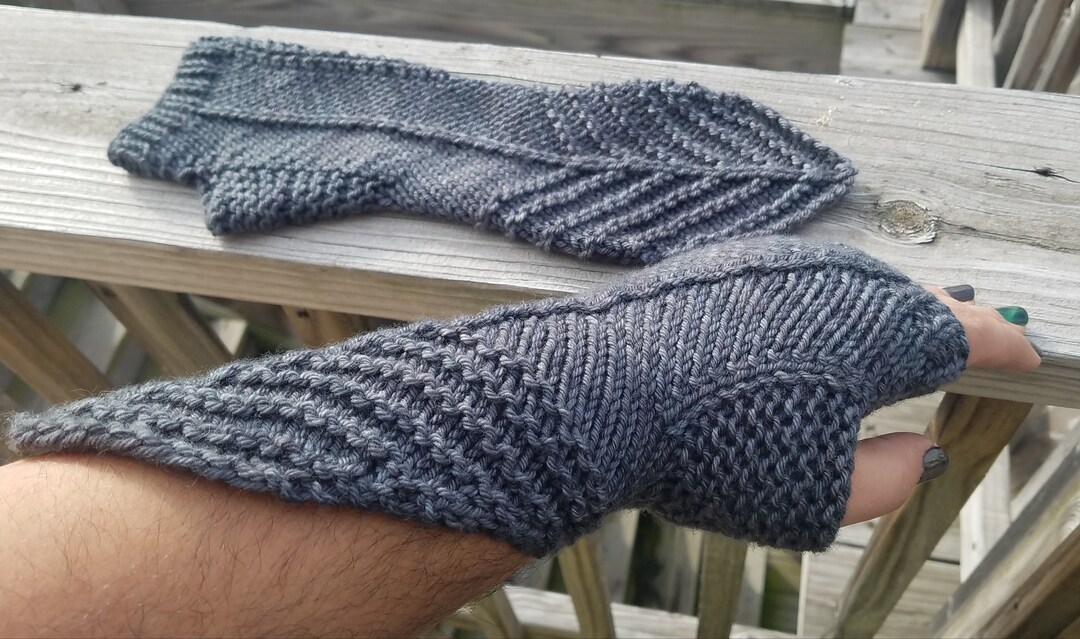 Demi Gaunt Fingerless Gloves Knitting Pattern - Etsy