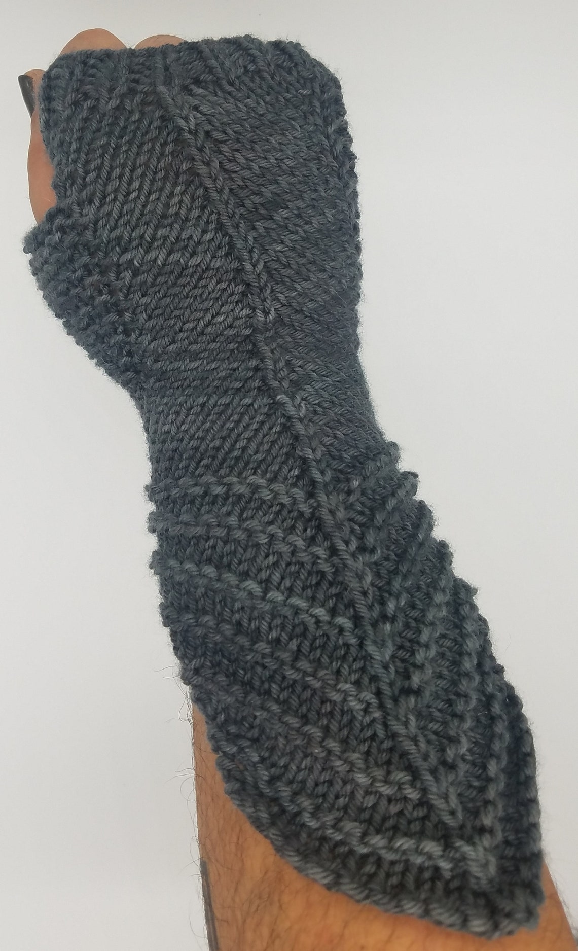 Demi Gaunt Fingerless Gloves Knitting Pattern - Etsy