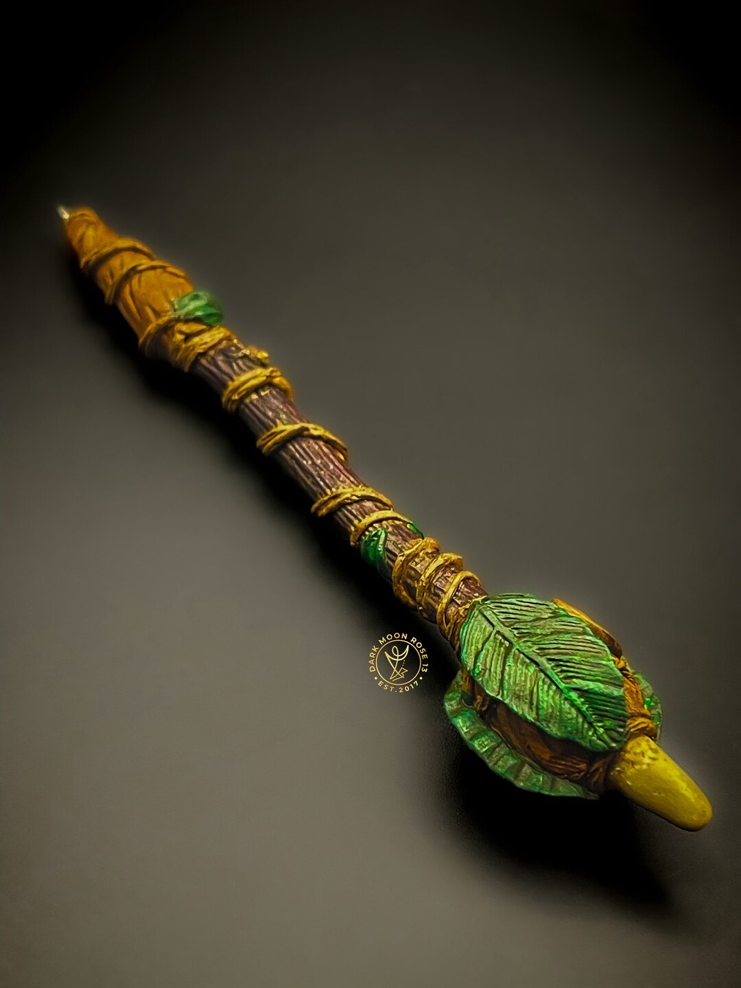 Horned God Ritual Scribe | Deer Antler & Willow Wood | Ceremonial ...