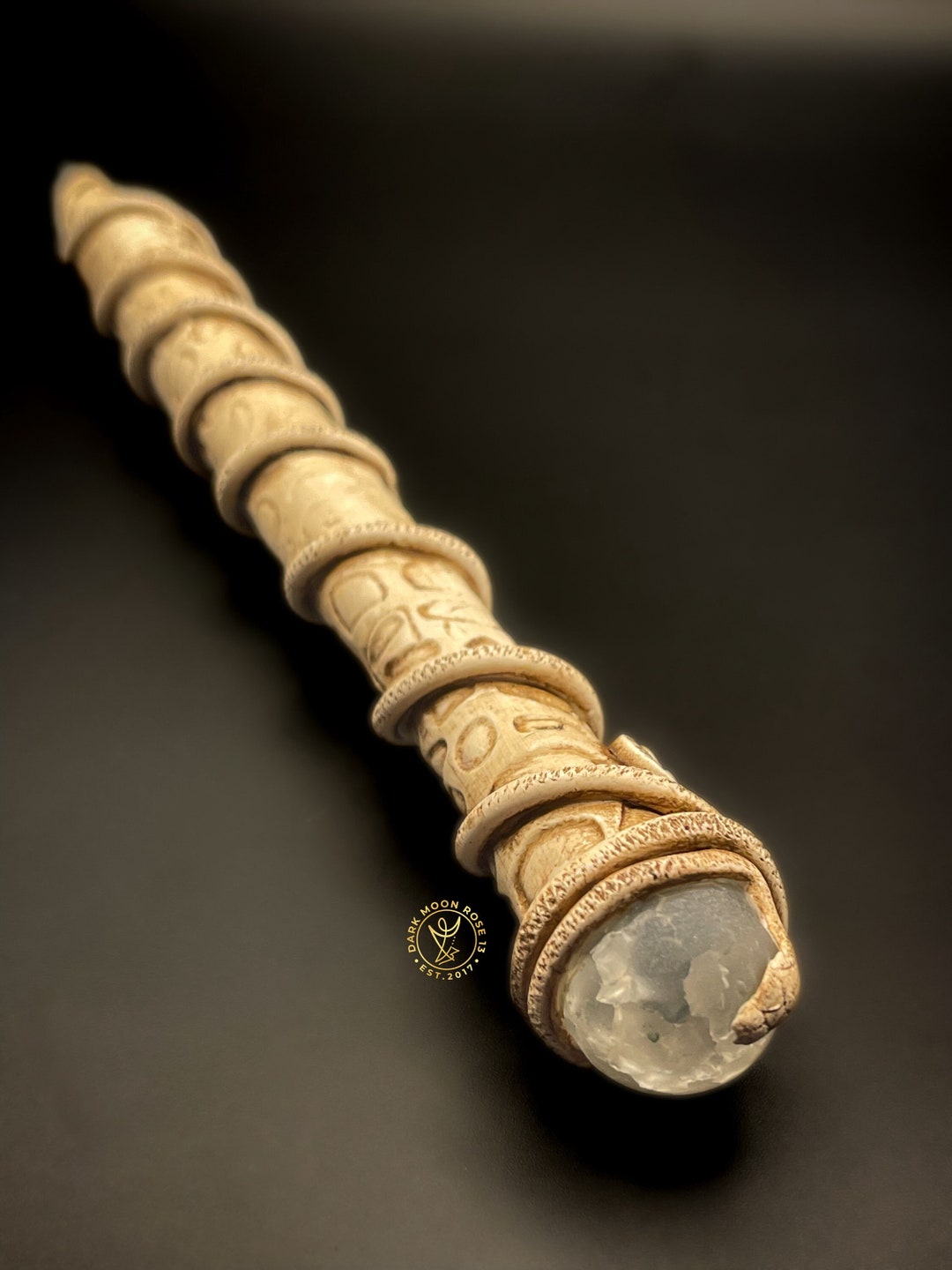Clear Quartz Bone Serpent Ritual Scribe Ceremonial Wand - Etsy