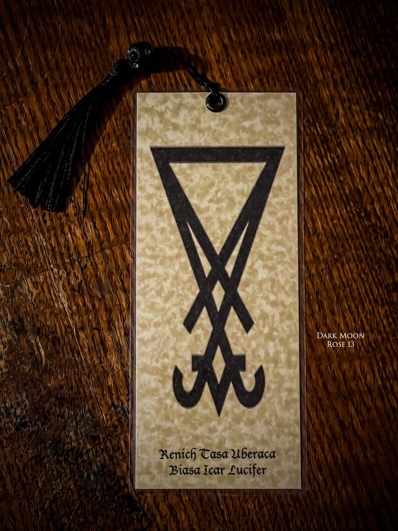 Lucifer Sigil Bookmark With Demonic Enn Handmade Tassel | Etsy