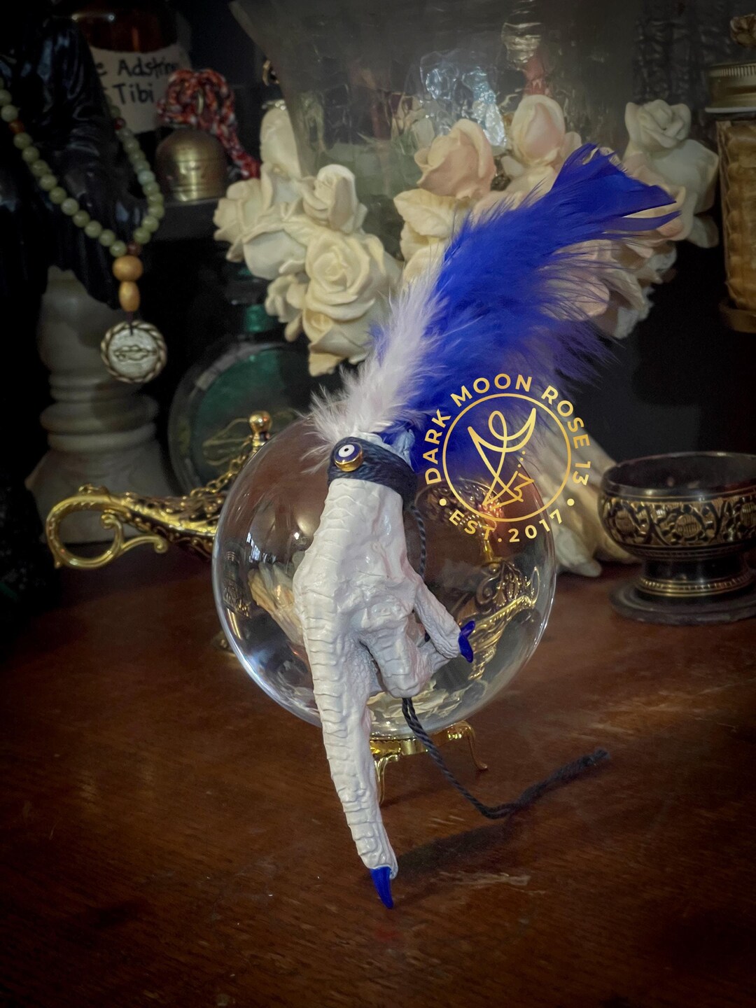 Evil Eye Protection Chicken Foot Talisman | Clear Quartz Crystal ...