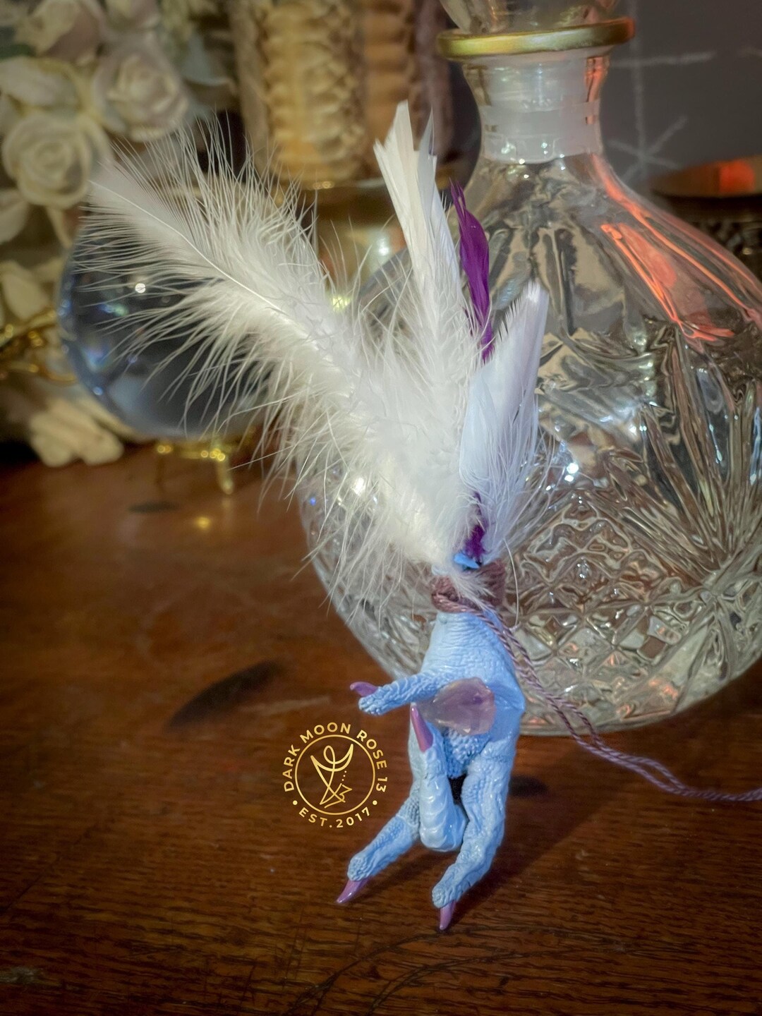 Sleep Protection Chicken Foot Talisman | Amethyst Crystal | Devil Horns ...