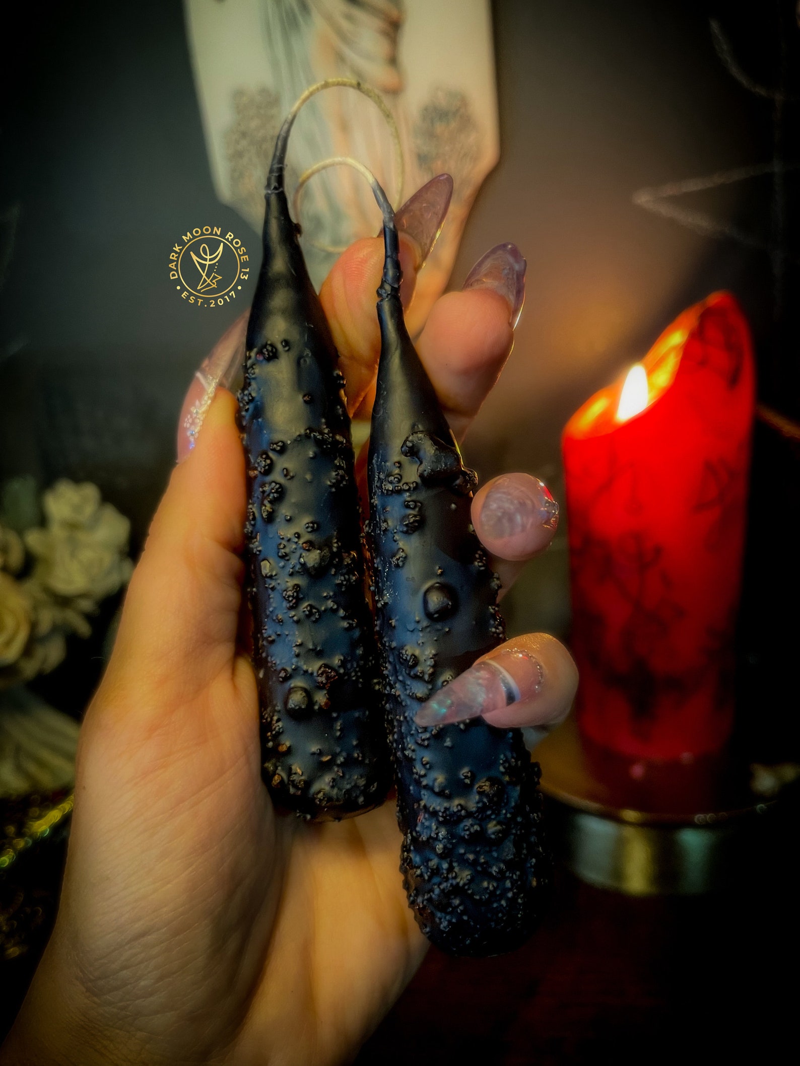 Hekate Ritual Candles | 100% Beeswax Hand-dipped - Etsy