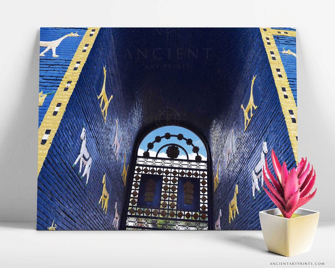 The Entrance of Ishtar Gate Framed Print, Canvas, Poster | Assyrian ...
