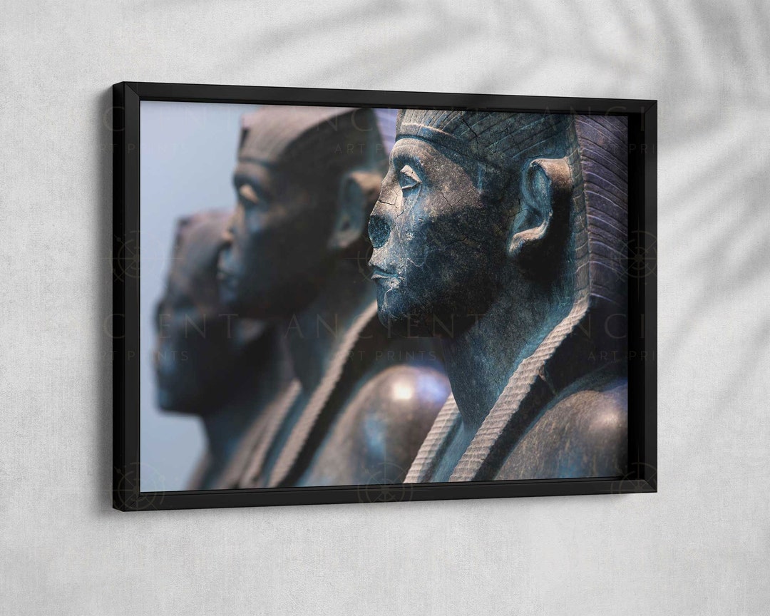 Senusret III Statue Framed Print, Canvas, Poster | Egypt | Egyptian ...
