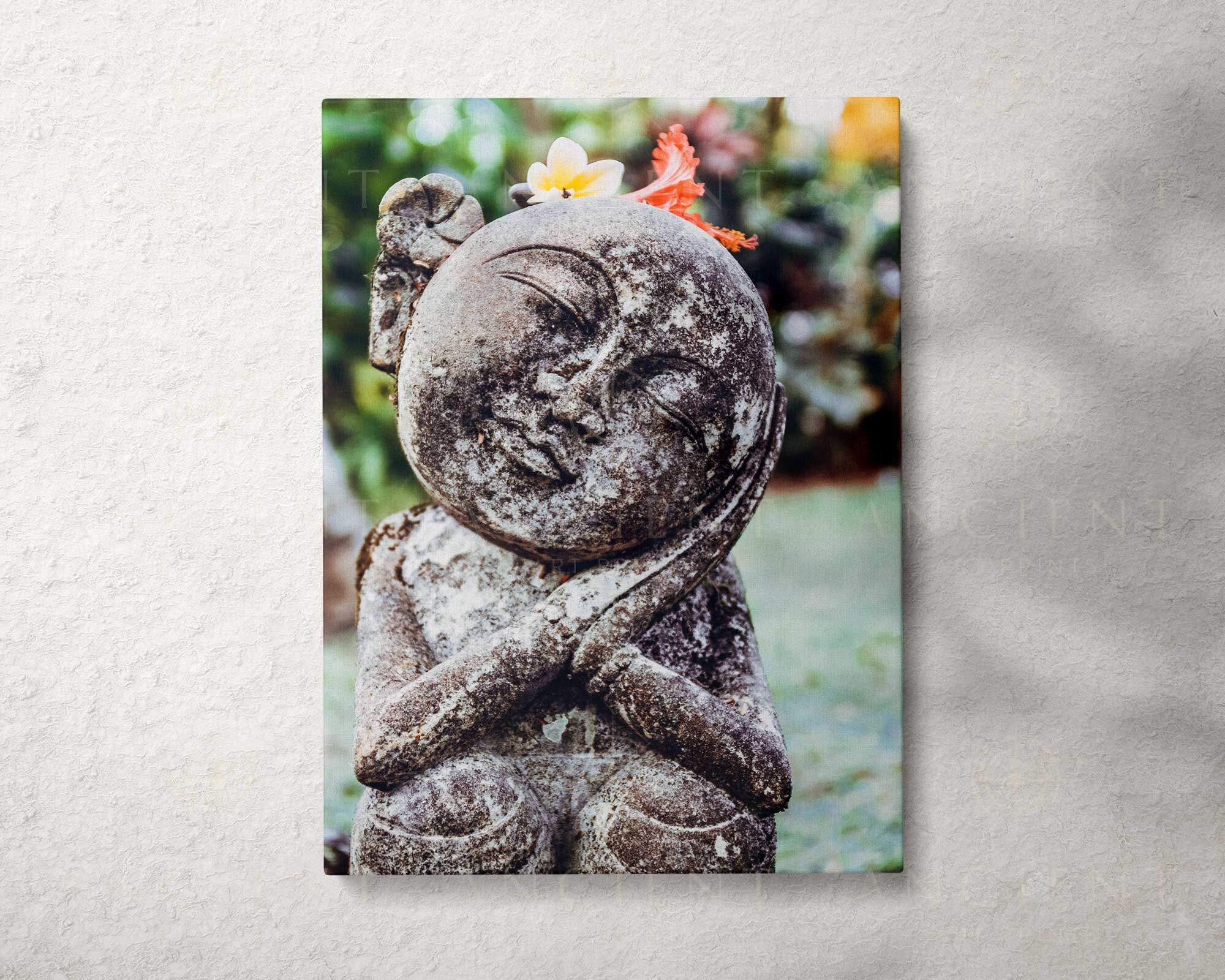Indonesian Sleeping Child Statue Print: Bali Moon Flowers Art - Etsy