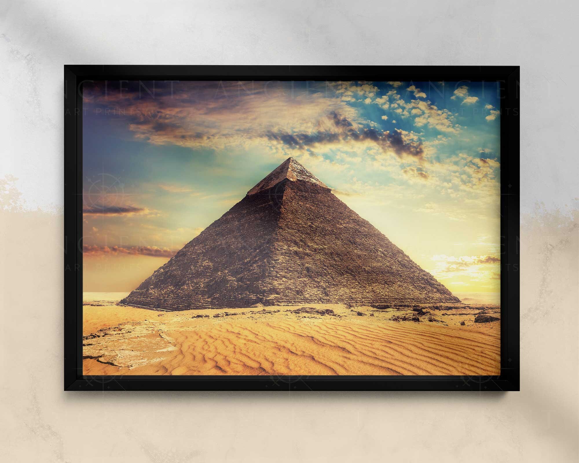 The Great Pyramid of Giza Framed Print, Canvas, Poster Egypt Egyptian ...