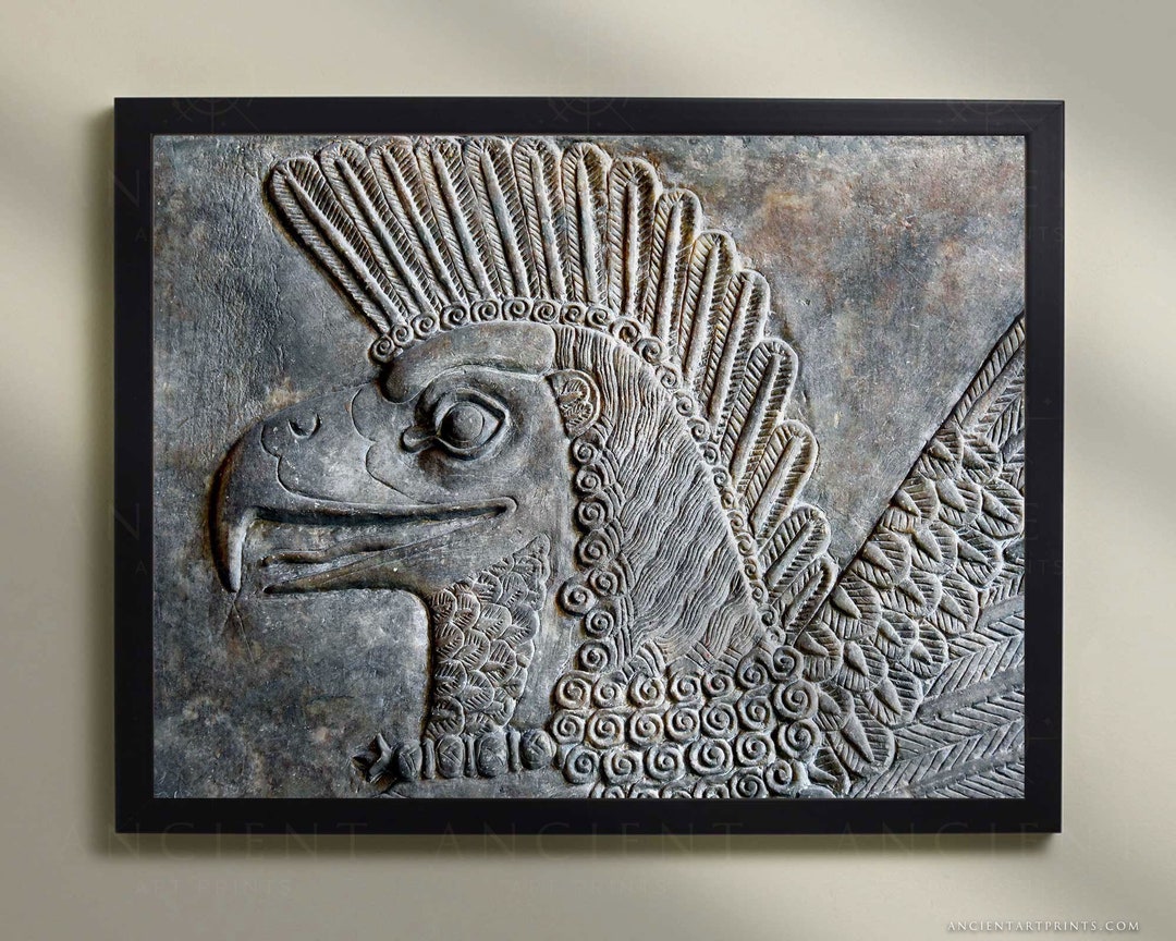 Apkallu Print: Eagle-headed Winged Genie, Mesopotamian Wall Art - Etsy