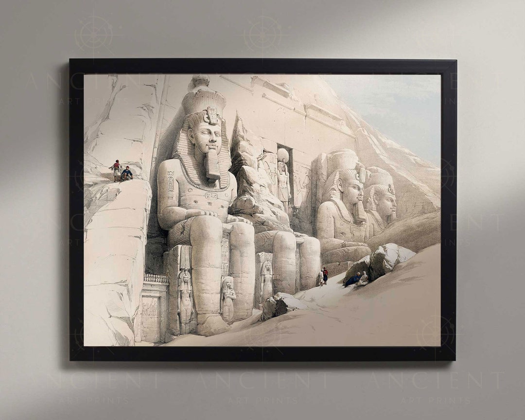 The Great Temple of Abu Simbel Framed Print, Canvas, Poster Egypt ...