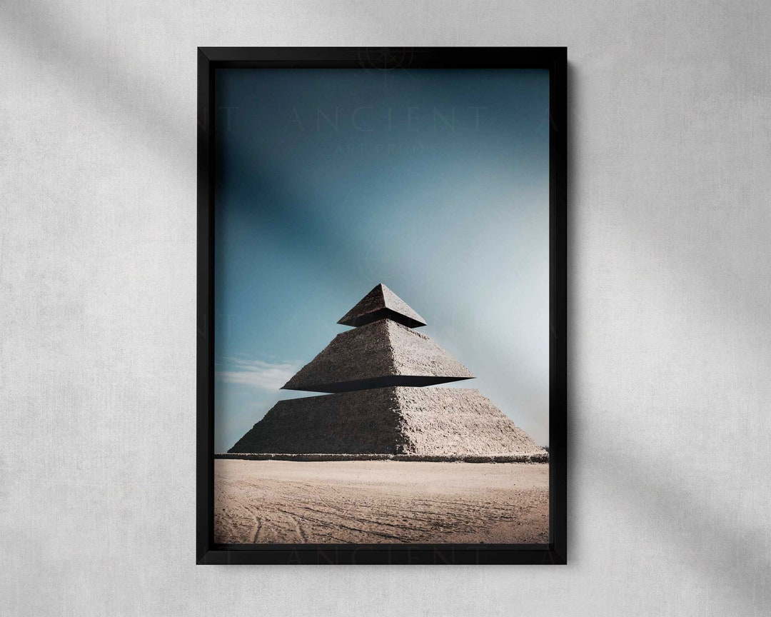 Pyramid Spaceship Ancient Aliens Framed Print, Canvas, Poster | Egypt ...