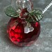 Large Red Crystal Apple Necklace Apple Jewelry Fruit - Etsy
