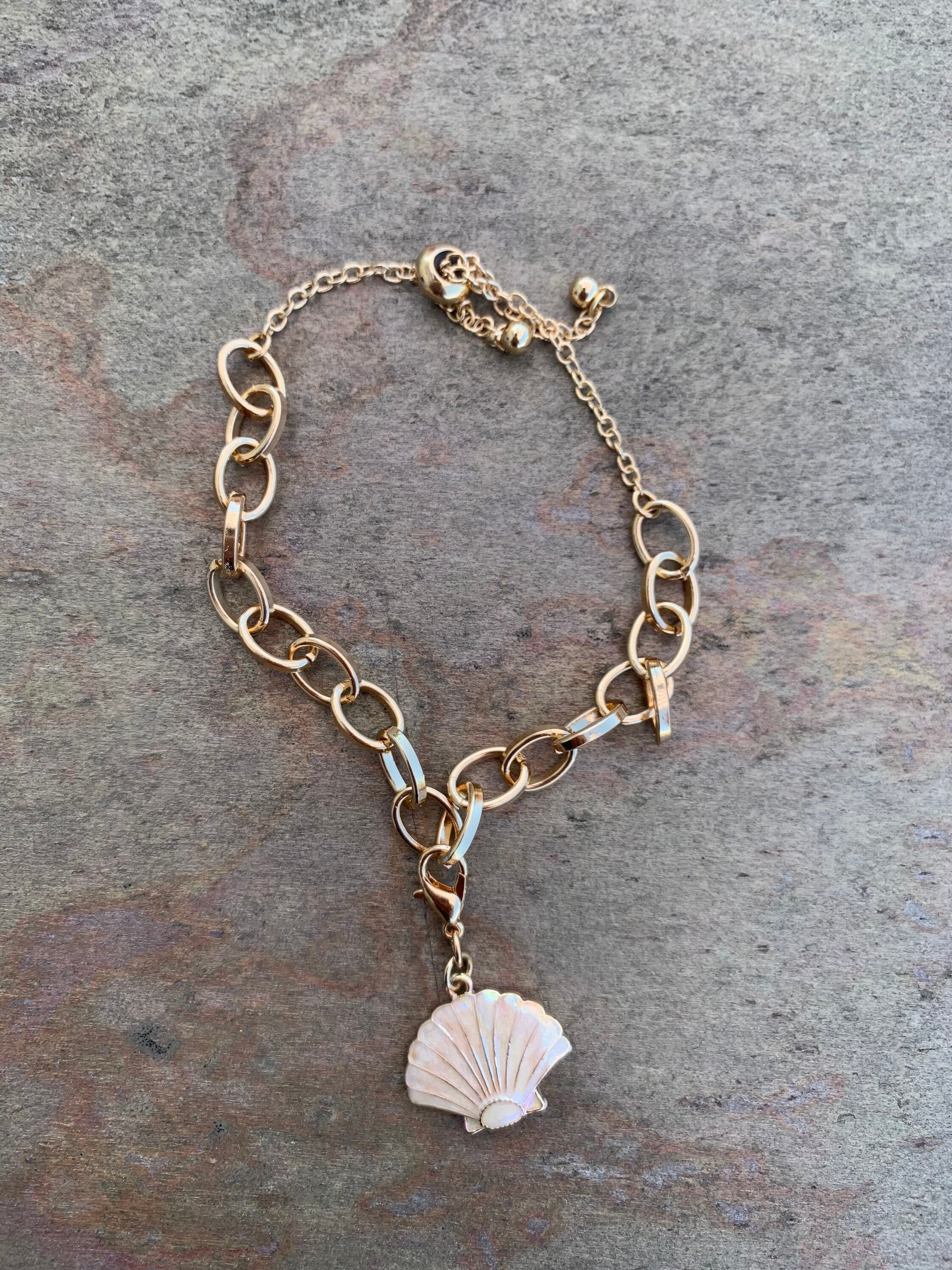 Seashell Bracelet Ocean Jewelry Adjustable Bracelet | Etsy