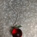 Large Red Crystal Apple Necklace Apple Jewelry Fruit - Etsy