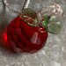 Large Red Crystal Apple Necklace Apple Jewelry Fruit - Etsy